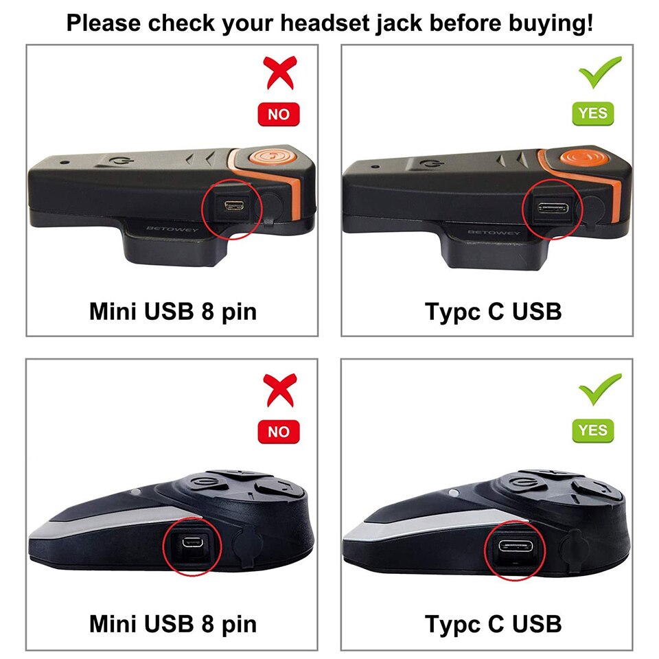 BT-S2/BT-S3 Motorhelm Intercom - Headset Microfoon... – Grandado