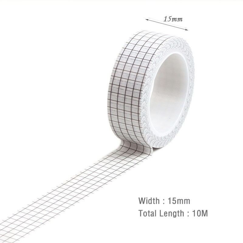 10M Basic Grid Washi Tape Decorative Paper Sticker... – Vicedeal