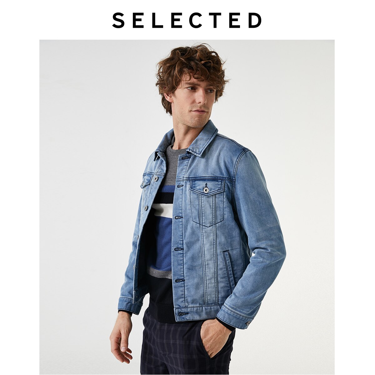 SELECTED Men's Autumn Outwear Coat Cotton-rich Lap... – Grandado