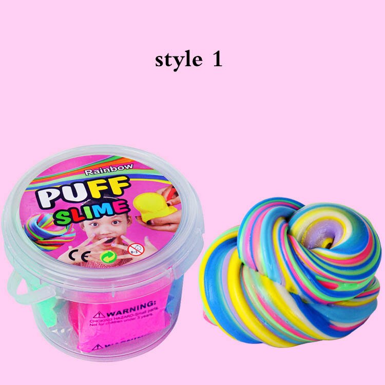 Rainbow Slime Fluffy Floam Kids Modeling Clay Toys... – Grandado