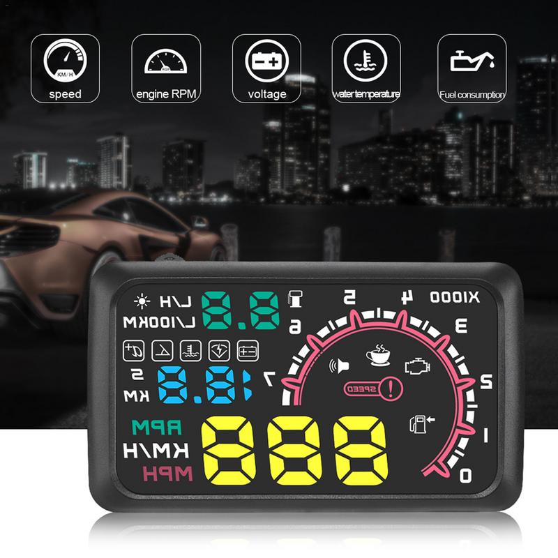 5.5inch Car HUD Head up Display OBD2 Overspeed War... – Grandado