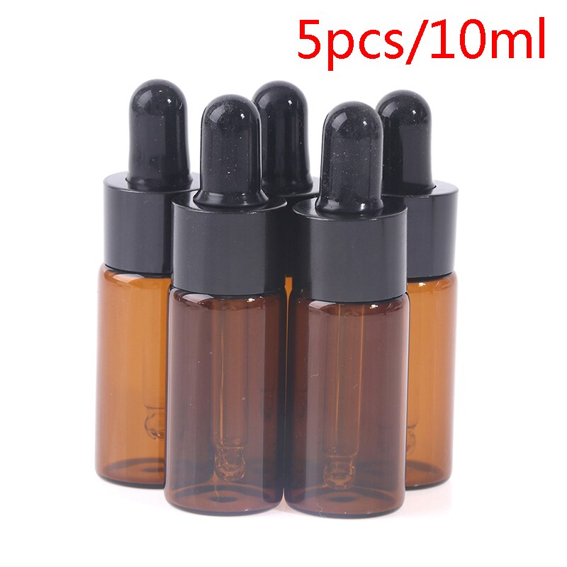 5 stk 5ml 10ml 15ml 20ml ravgul glass dråpeflaske ... – Vicedeal