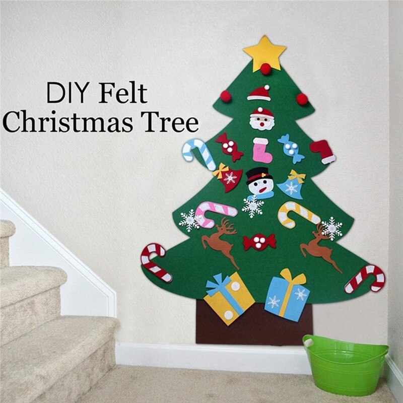DIY Felt Cloth Christmas Tree Wall Hanging Decorat... – Vicedeal