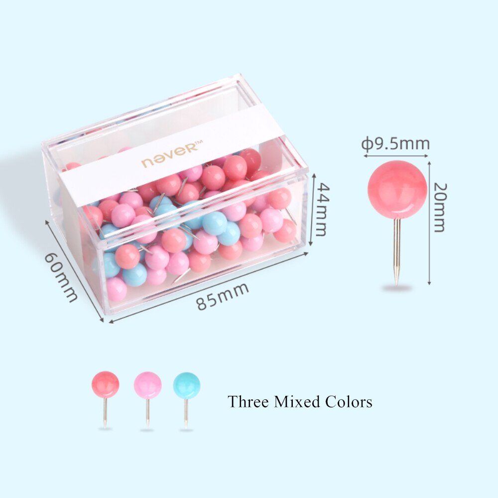 120pcs Colorful Pink Blue Push Pins Assorted Color... – Grandado