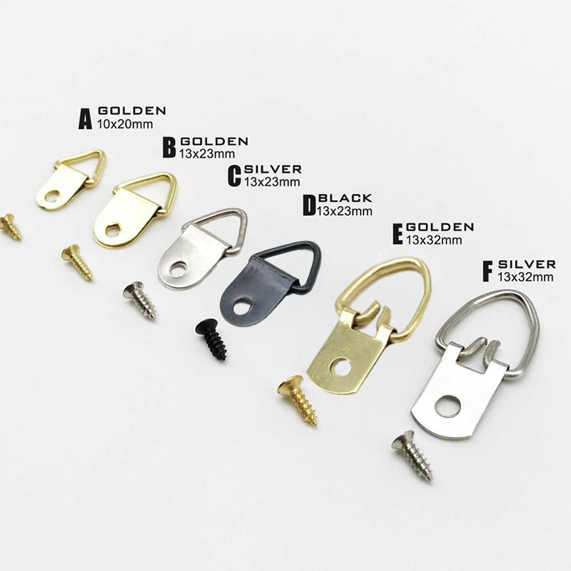 50Pcs Gouden Zilver Zwart Driehoek D-Ring Opknopin... – Grandado