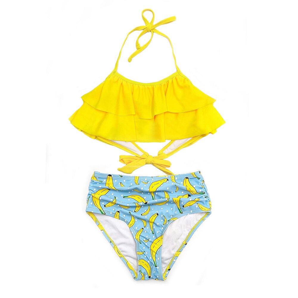 SHEKINI Girls High Waisted Ruched Bathing Suits Ru... – Vicedeal