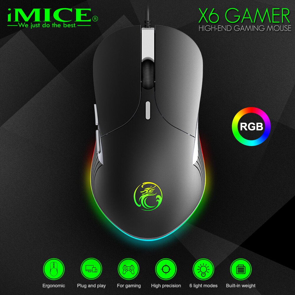 Imice X6 Hoge Configuratie Usb Wired Gaming Mouse ... – Grandado