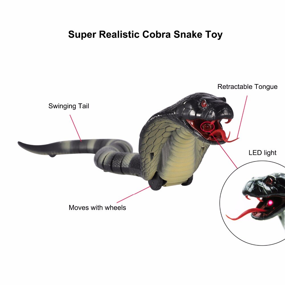 40cm IR RC Cobra Snake Bionic Reptile Animal 3CH I... – Vicedeal