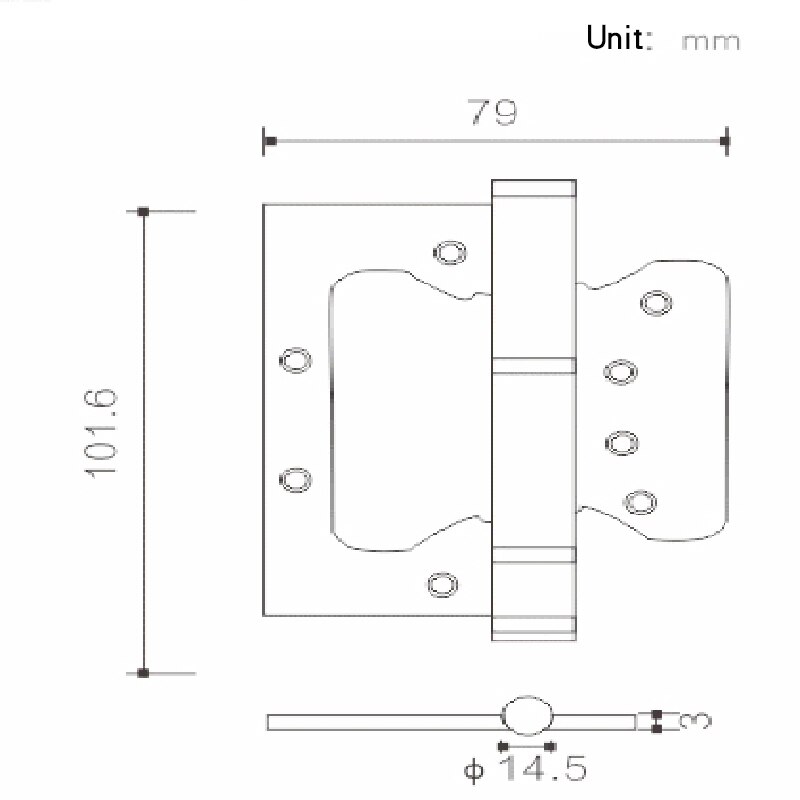 Rvs Lash scharnier, ivoor wit Europese stijl houte... – Vicedeal
