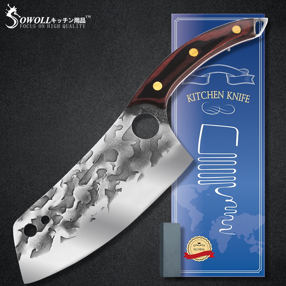 Sowoll 7.5 Inch High Carbon Staal Cleaver Slagersm... – Grandado
