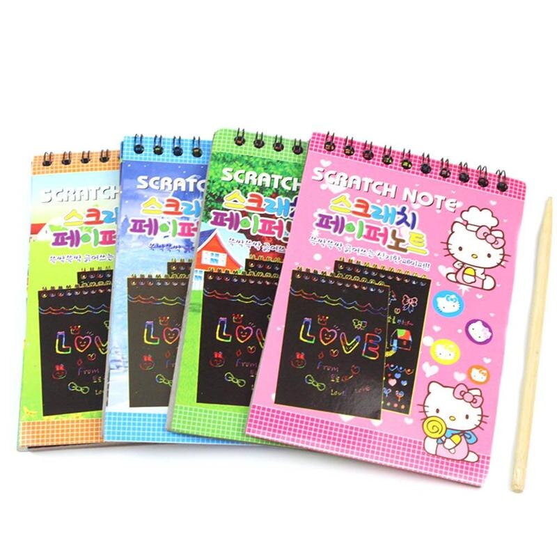 1 Book 8 Sheets Kids Painting Set Scratch Paper Co... – Grandado