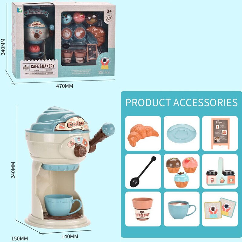 Novelty Kids Coffee Machine Pretend Play Toys Ice ... – Grandado