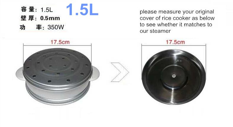 1.5L 2L 3L 4L 5L aluminum Alloy rice cooker steame... – Grandado