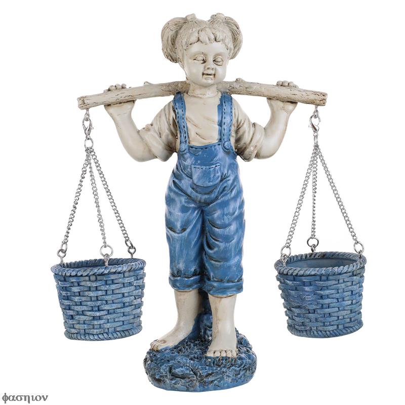 Little Girl Carrying Flowers Statue Garden Sculptu... – Vicedeal