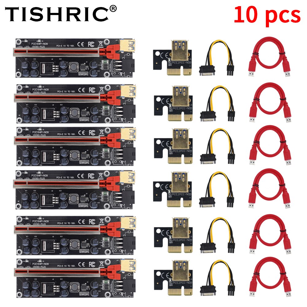 1/6/10PCS TISHRIC Upgrade PCIE Riser 009s Plus VER... – Grandado