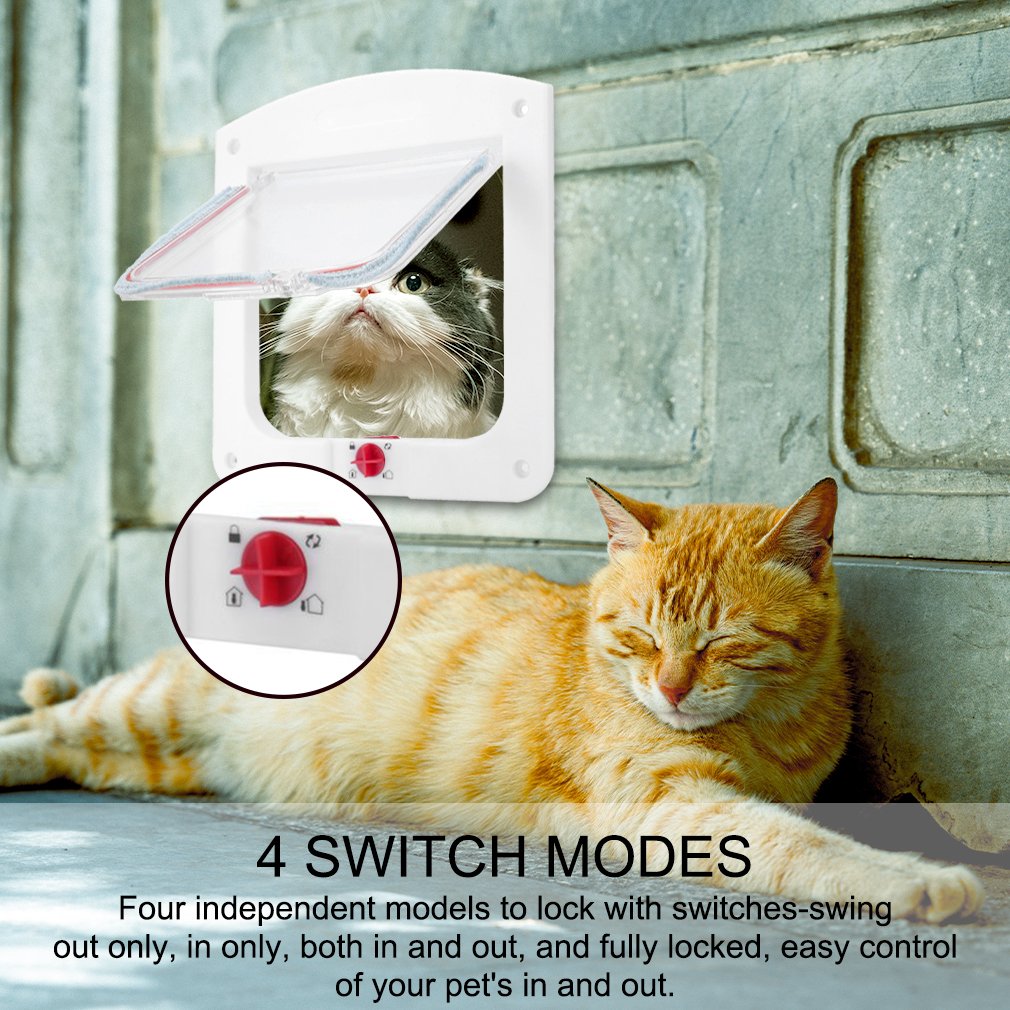 4 Way Locking Cat Flap Door For Interior Exterior ... – Grandado