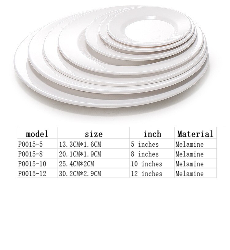A5 Witte Plaat Plastic Plaat Imitatie Porselein Ro... – Grandado