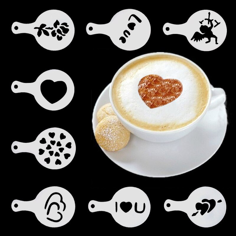 8 Stks/set Koffie Latte Art Mold Plastic Latte Art... – Vicedeal