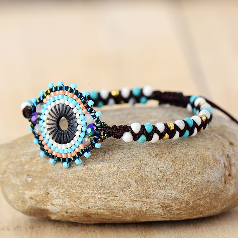 Exquisite Seed Beads Stone Braided Wrap Bracelets ... – Grandado