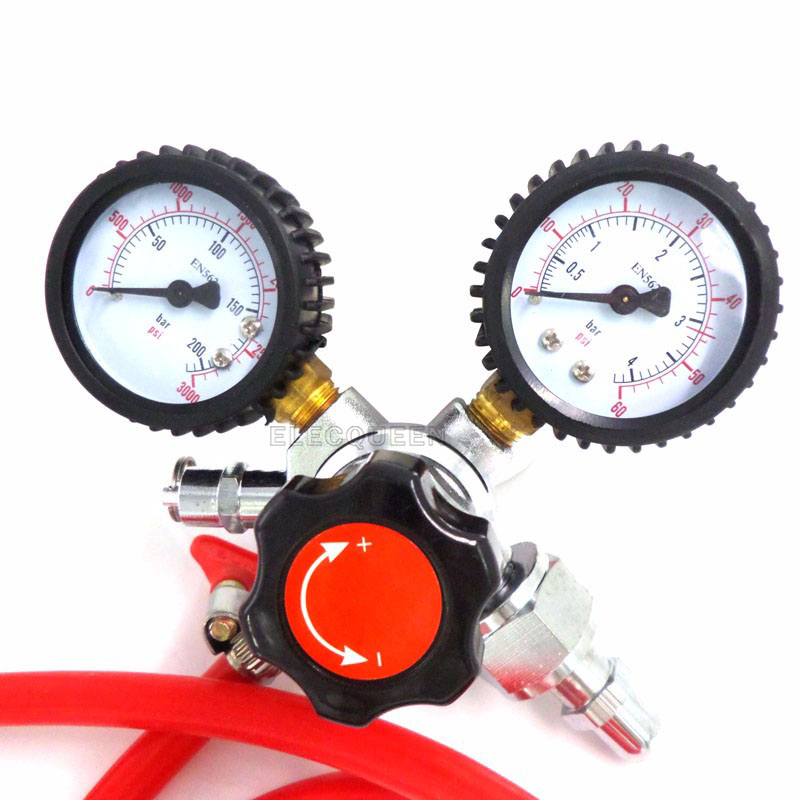 Gas Pin Lock with Co2 Regulator Dual Gauge CGA320 ... – Vicedeal