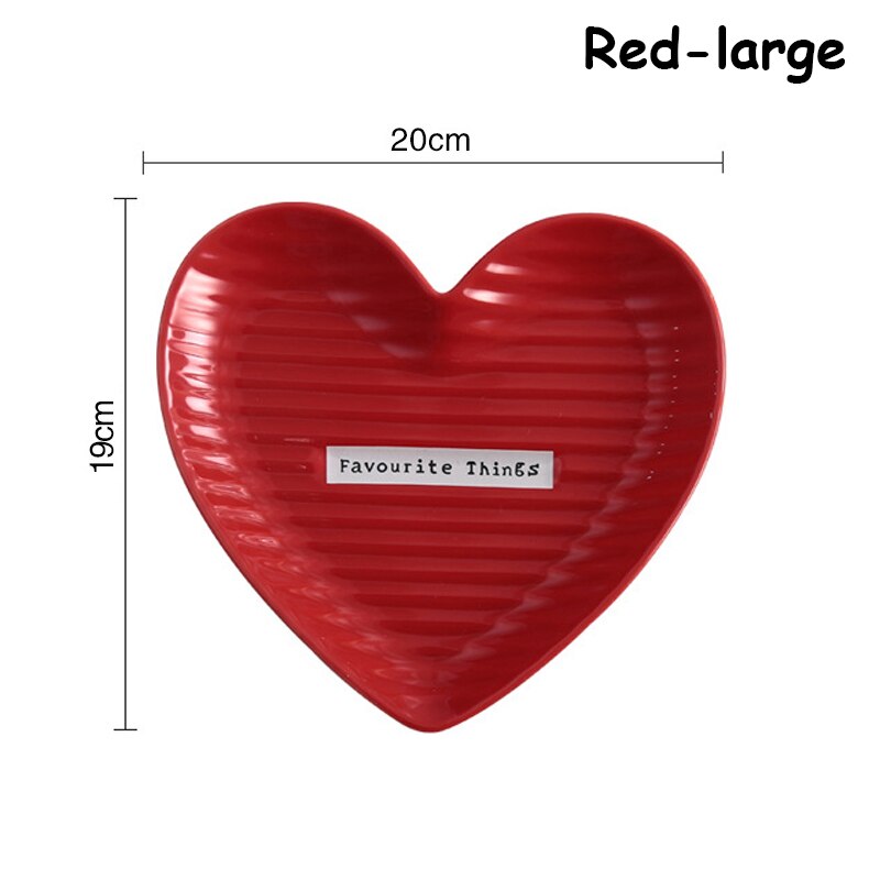 Heart Shape Dessert Plates Ceramic Nordic Brief Br... – Vicedeal