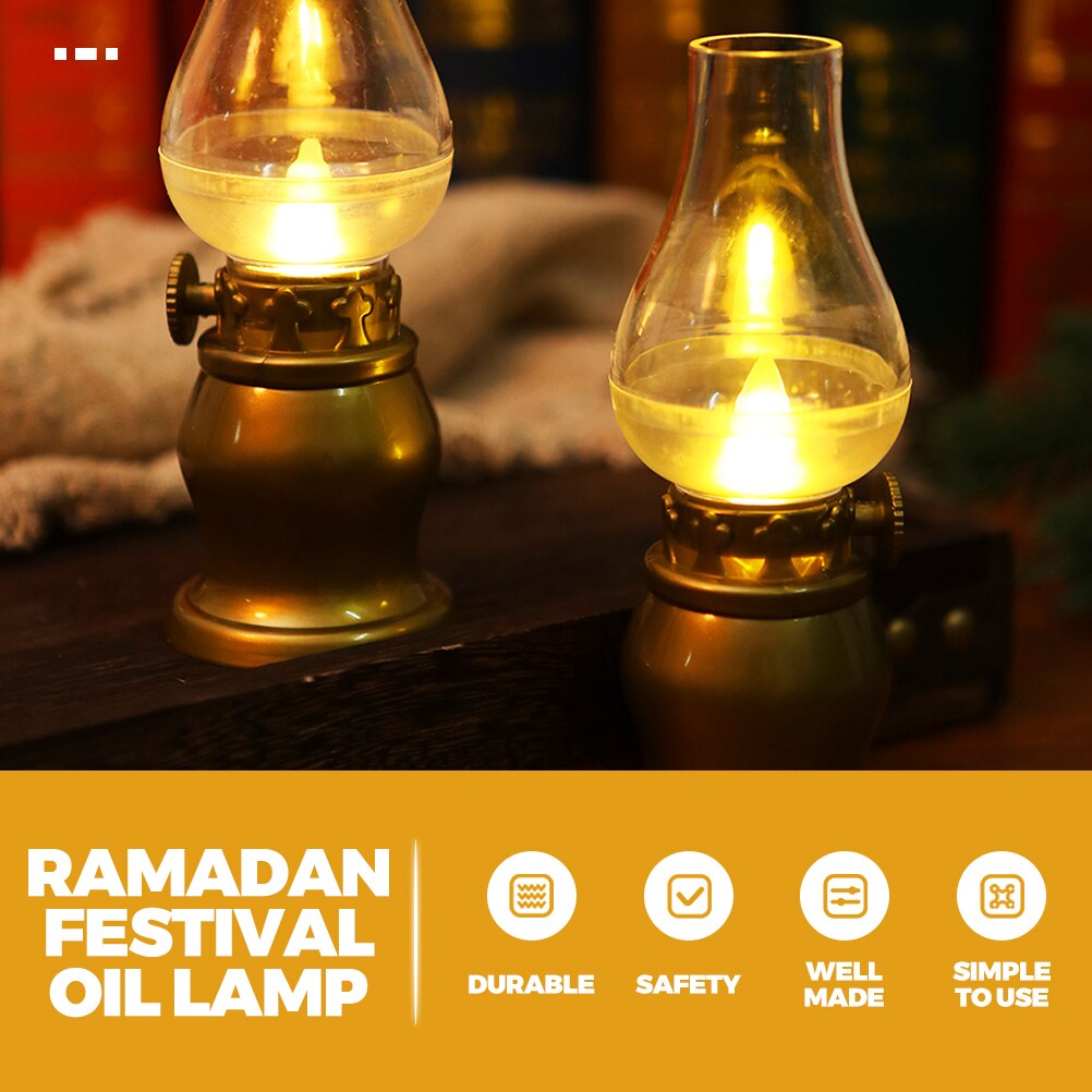 LED Oil Lamp Vintage Style Ramadan Decorative Lamp... – LovingPrices