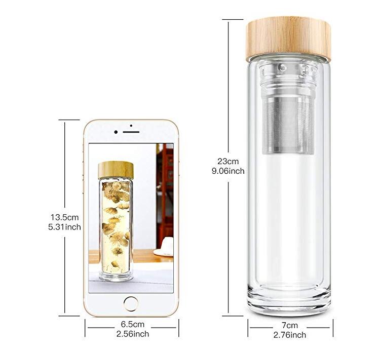 400 Ml Outdoor Korte Draagbare Glas Water Flessen ... – Vicedeal