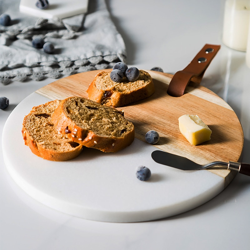 Houten Ronde Rechthoekige Dienblad Houten Plaat Me... – Vicedeal