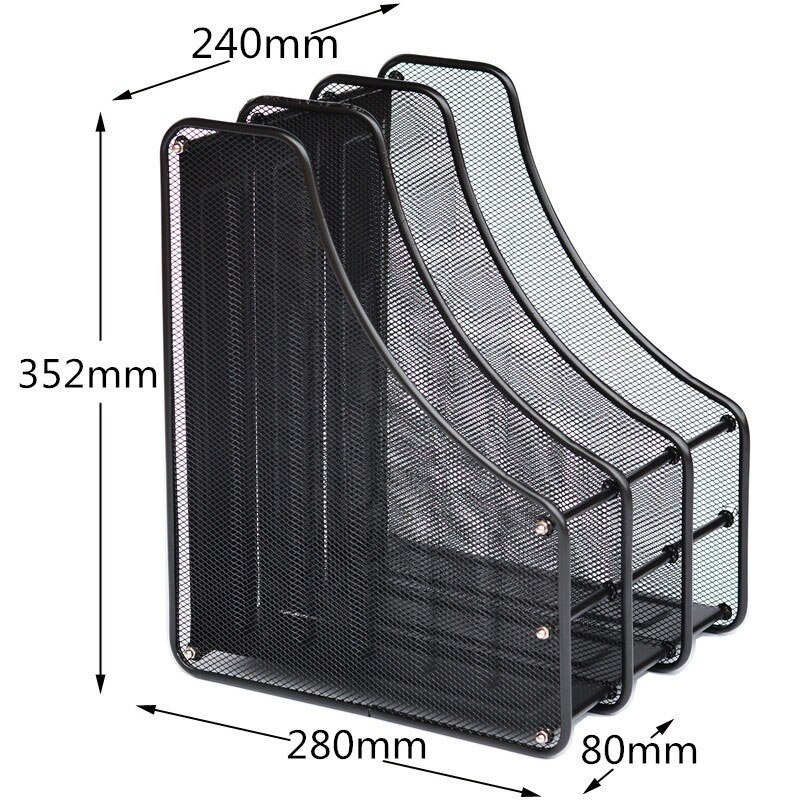 PPYY-azine File Rack, 3-Section Metal Durable and ... – Grandado