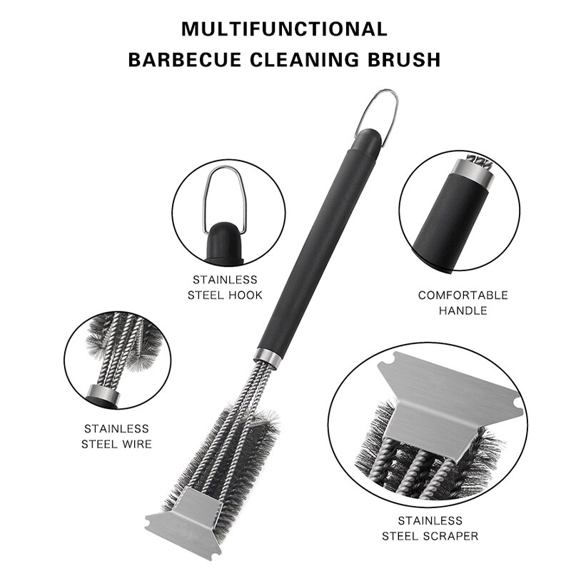 Barbecue Grill Cleaning Brush BBQ Brush Stainless ... – Vicedeal