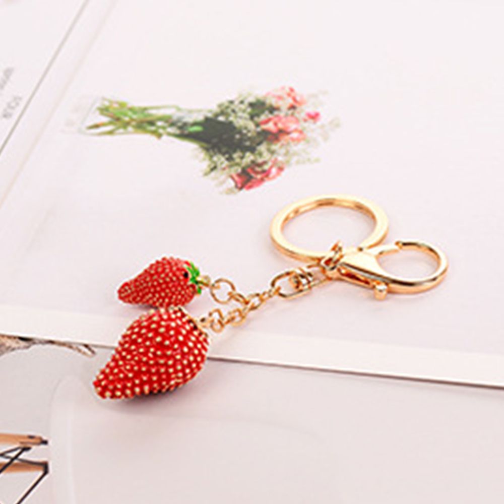 Sweet Fruit Key Ring Girl Strawberry Car Keychain ... – Grandado