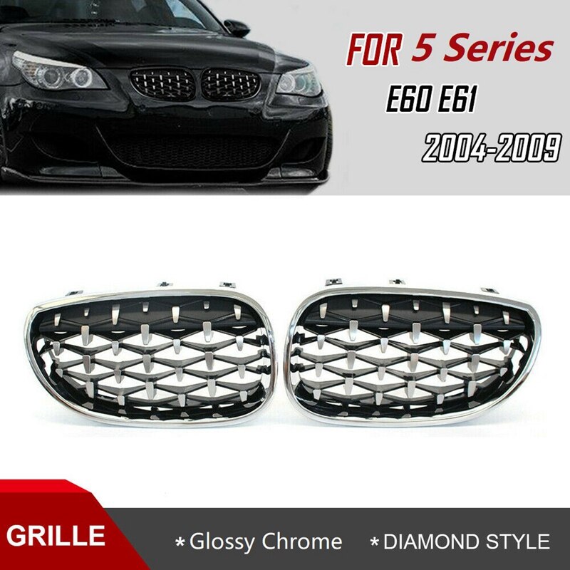 Front Kidney Grille Grill Chrome Diamond Style for... – Grandado