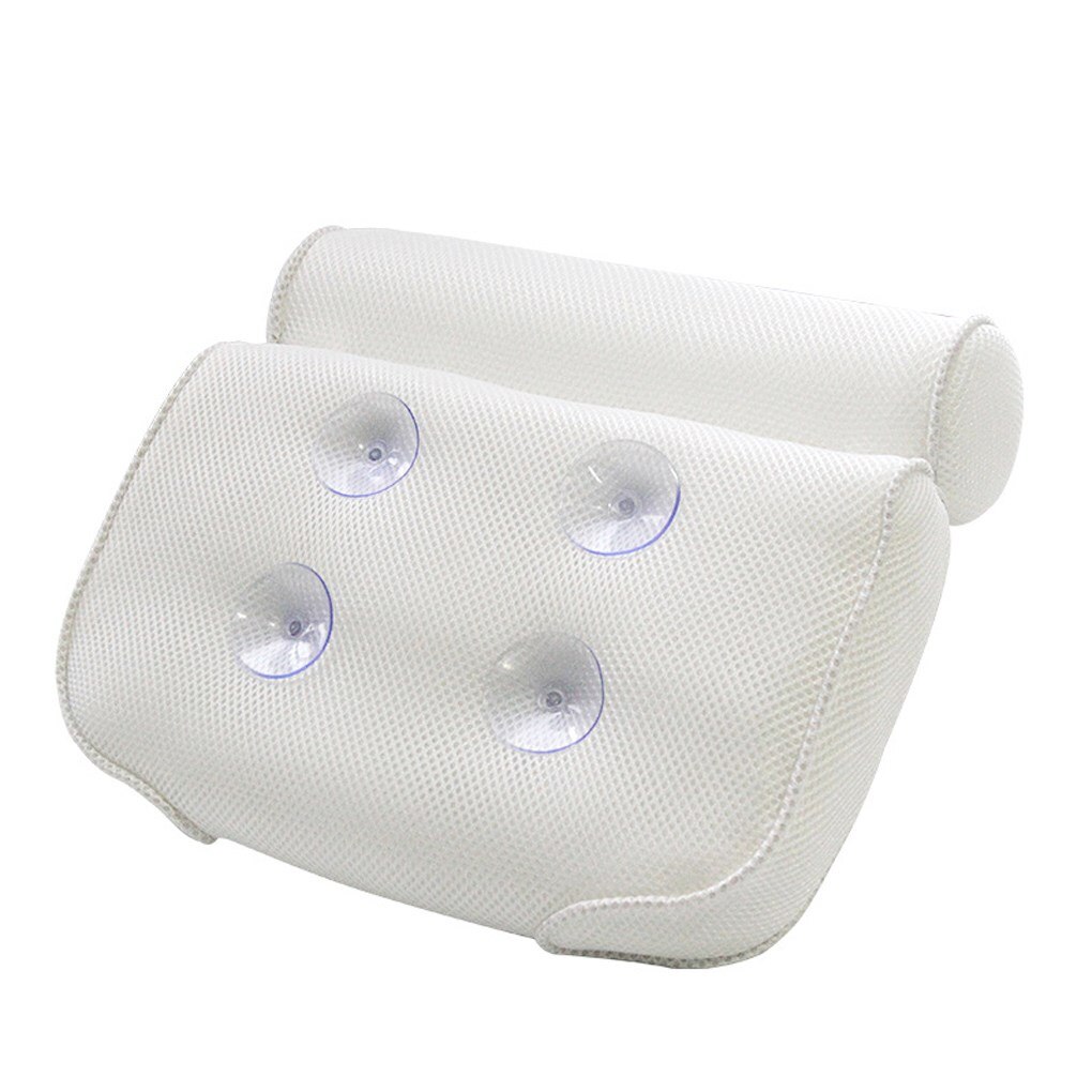 Breathable 3D Mesh Spa Bath Pillow with Suction Cu... – Grandado