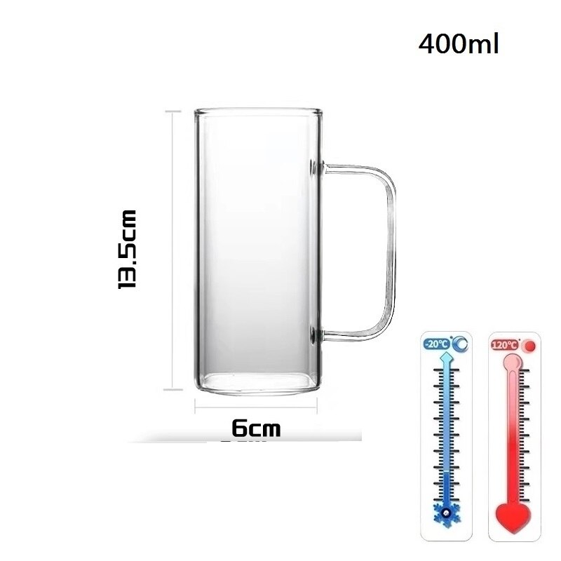 Heat Resistant Large Clear Juice Wine Cups with Co... – Vicedeal