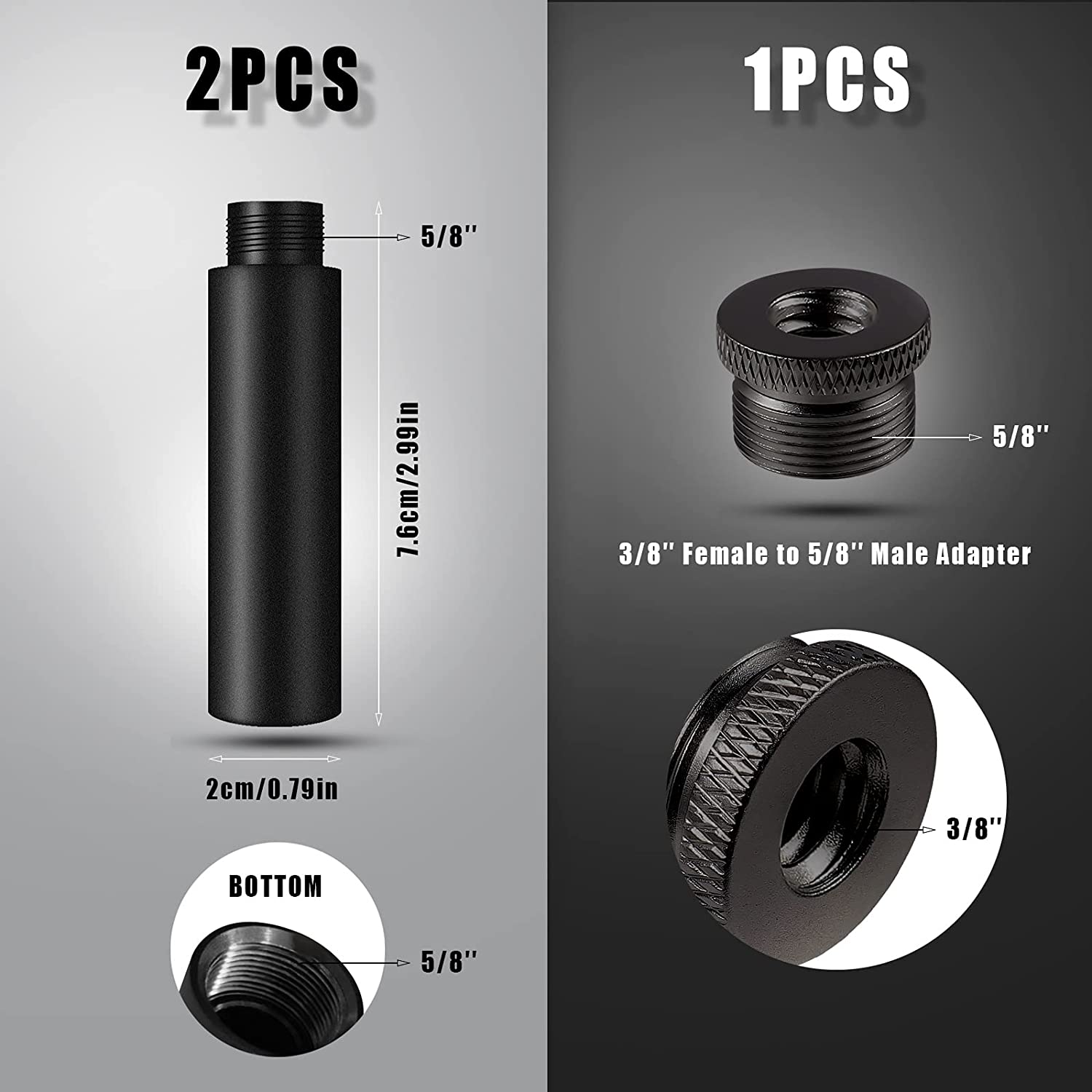 Tubes d'extension de support de micro avec 1 a... – Grandado