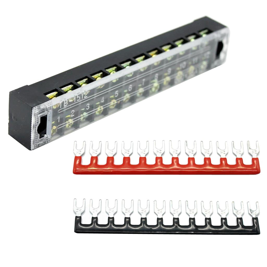 Dual Row 12Positions Screw Barrier Terminal Blocks... – Vicedeal