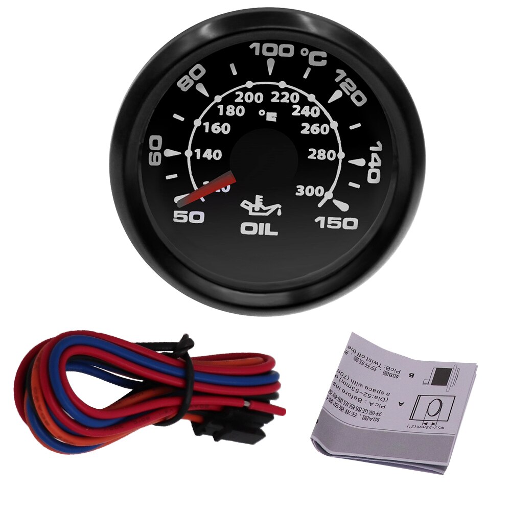 52mm Digital Oil Temperature Gauge Display with 8 ... – Vicedeal