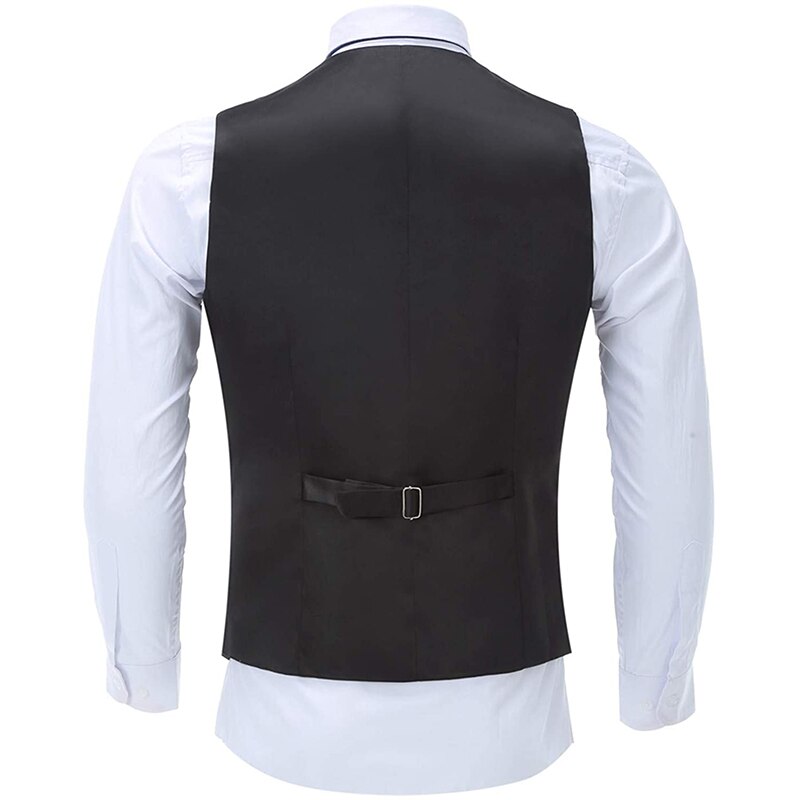 Men's 5 Button Suits Vest Formal Business Slim Fit... – Grandado