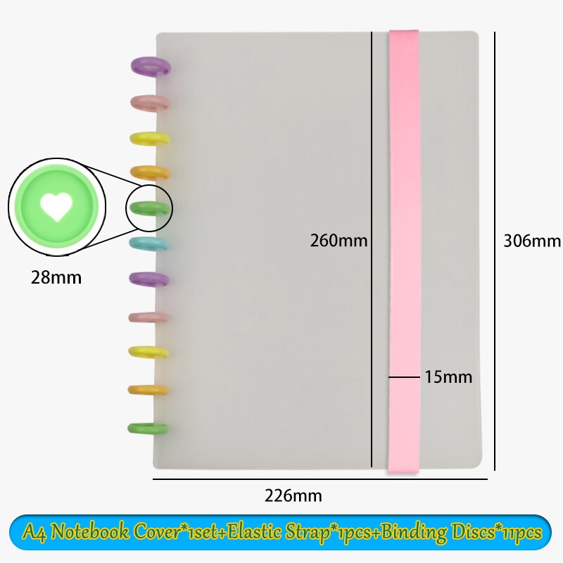 Mushroom Hole A4 Frosting PP Cover Notebook Set DI... – Vicedeal