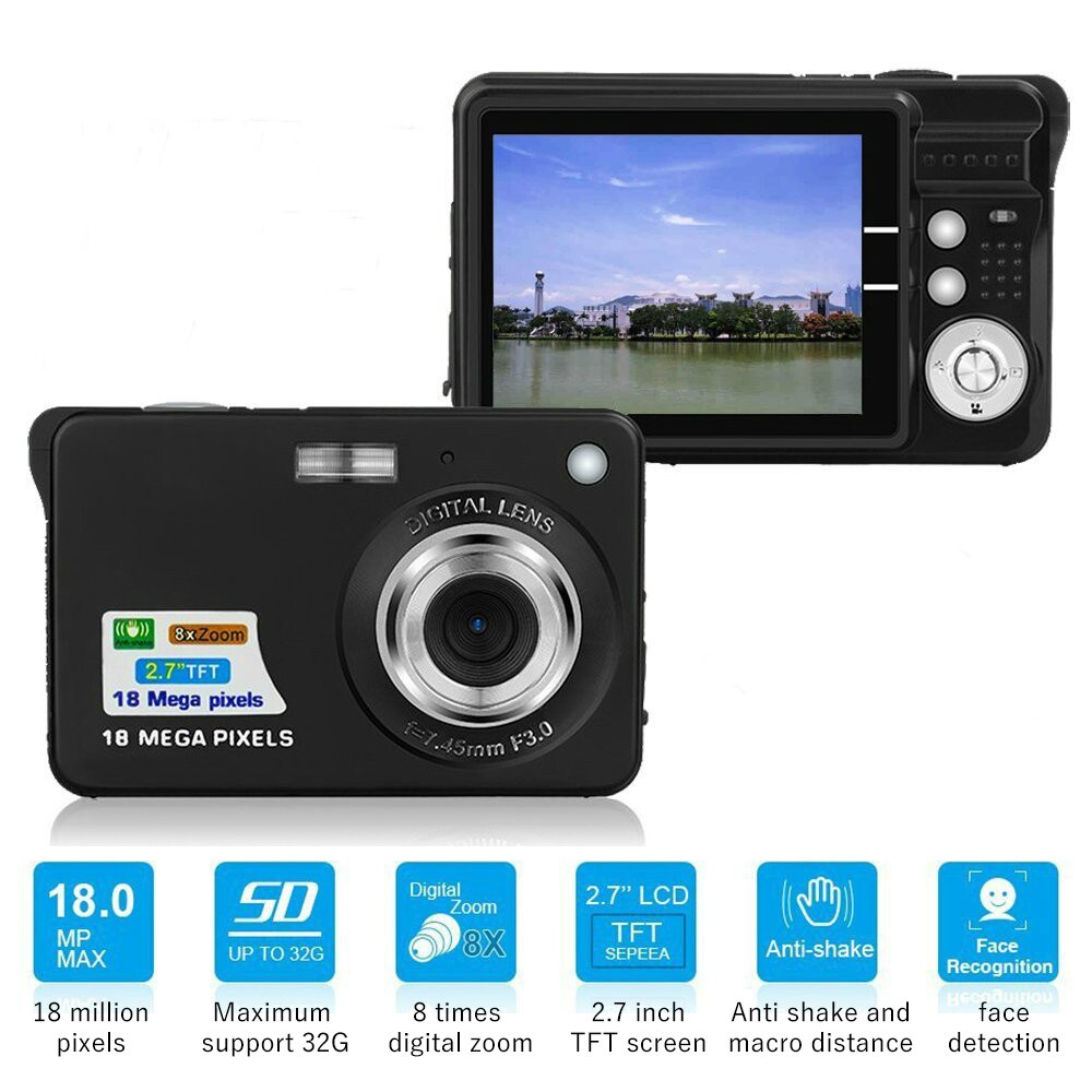 Children Mini Camera 18MP 2.7 inch TFT Screen 8X Z... – Grandado