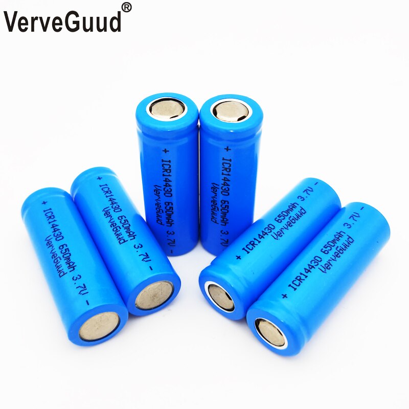 VerveGuud 14430 650mAh ICR14430 Li-Ion Rechargeabl... – Grandado