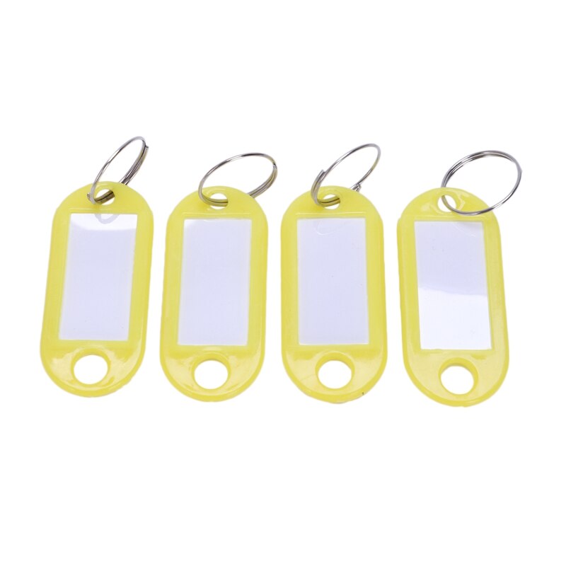 Yellow portable plastic key fob key tag ID labels ... – Vicedeal
