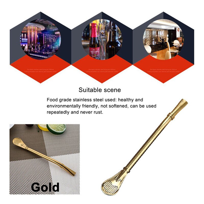 6 Pieces Smooth Stainless Steel Yerba Mate Tea Bom... – Grandado