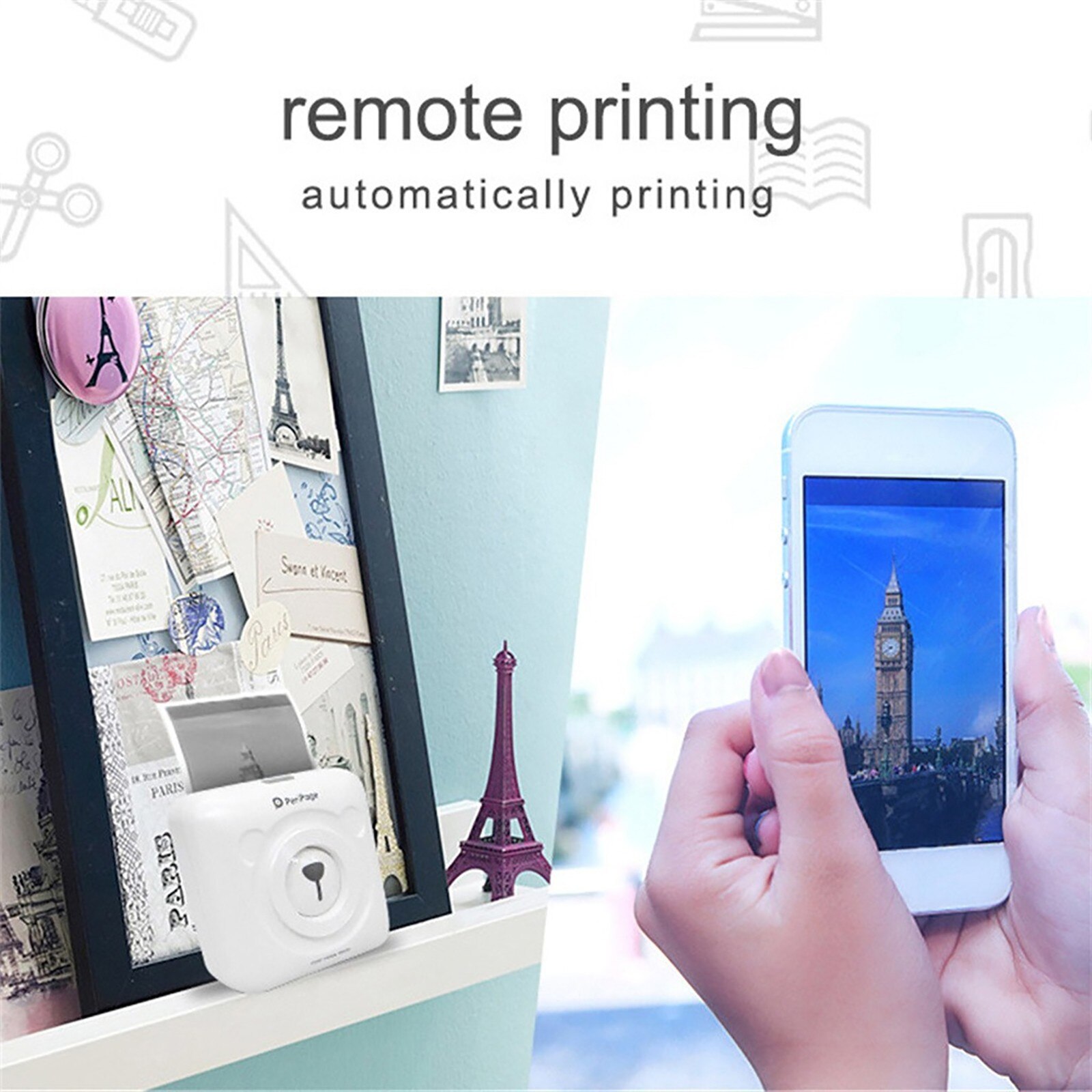 Mini Draagbare Thermische Printer 7Roll Paper Phot... – Grandado