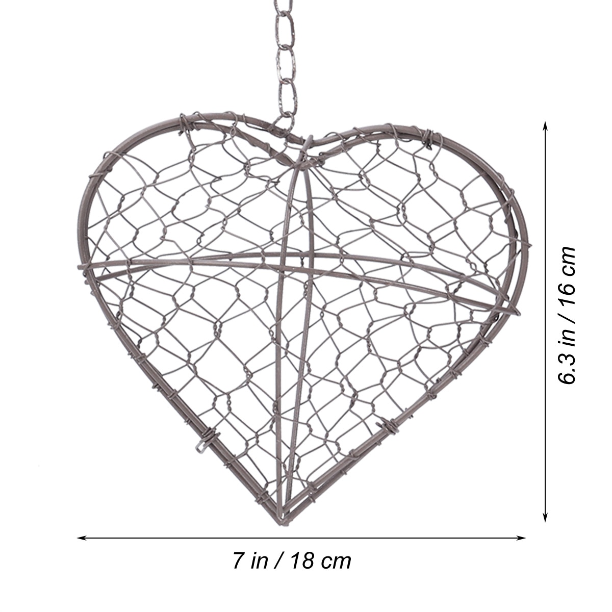 1PCS Heart Shape Iron Wire Wreath Hanging Metal Fr... – Vicedeal