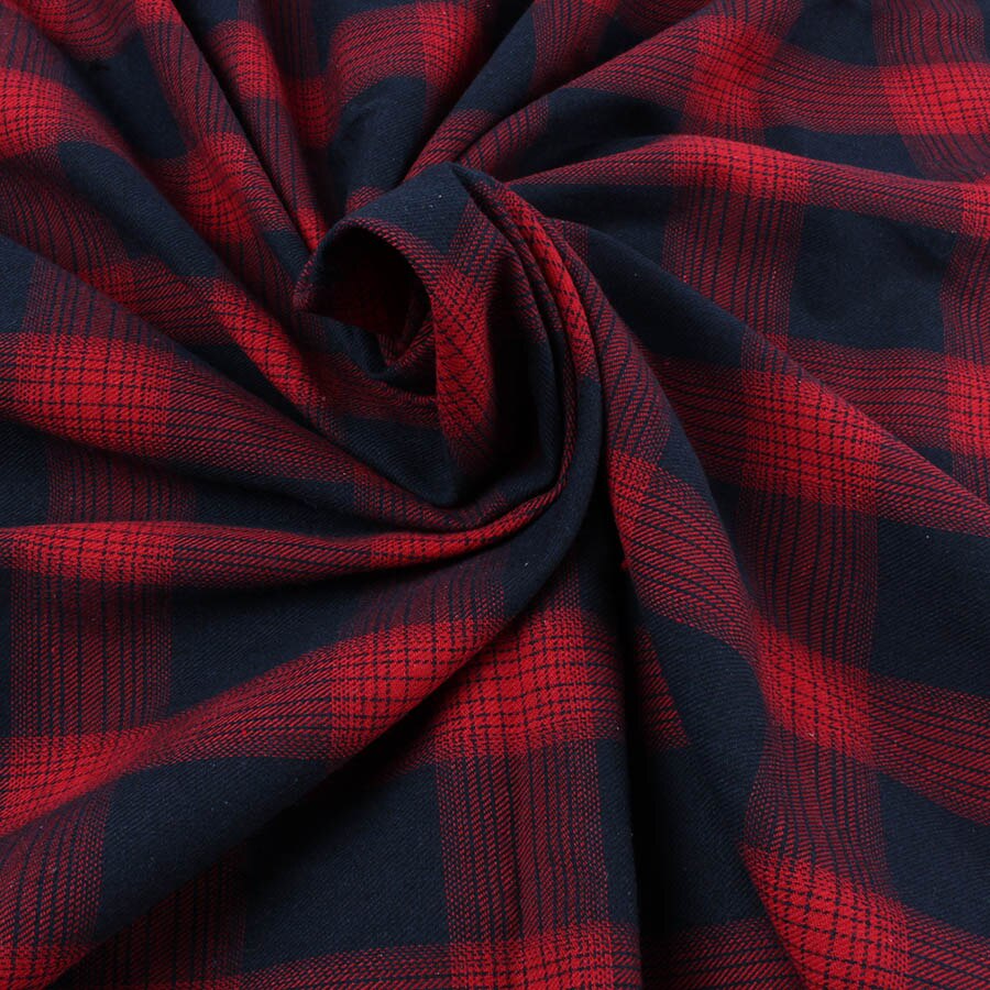 Checked Brushed Yarn-dyed Plaids Fabric Polyester ... – Vicedeal