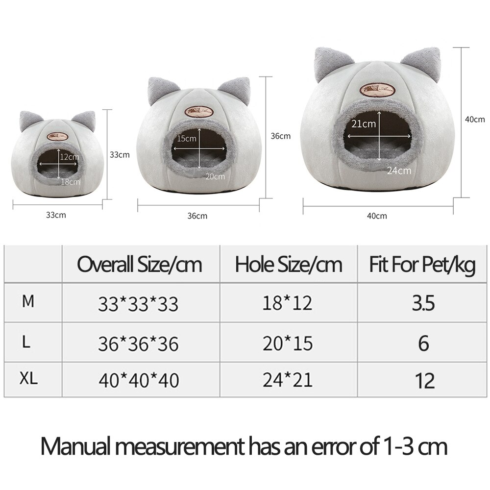 2-in-1 Foldable Cat Bed Kitten Cage Nest Indoor Ca... – Grandado