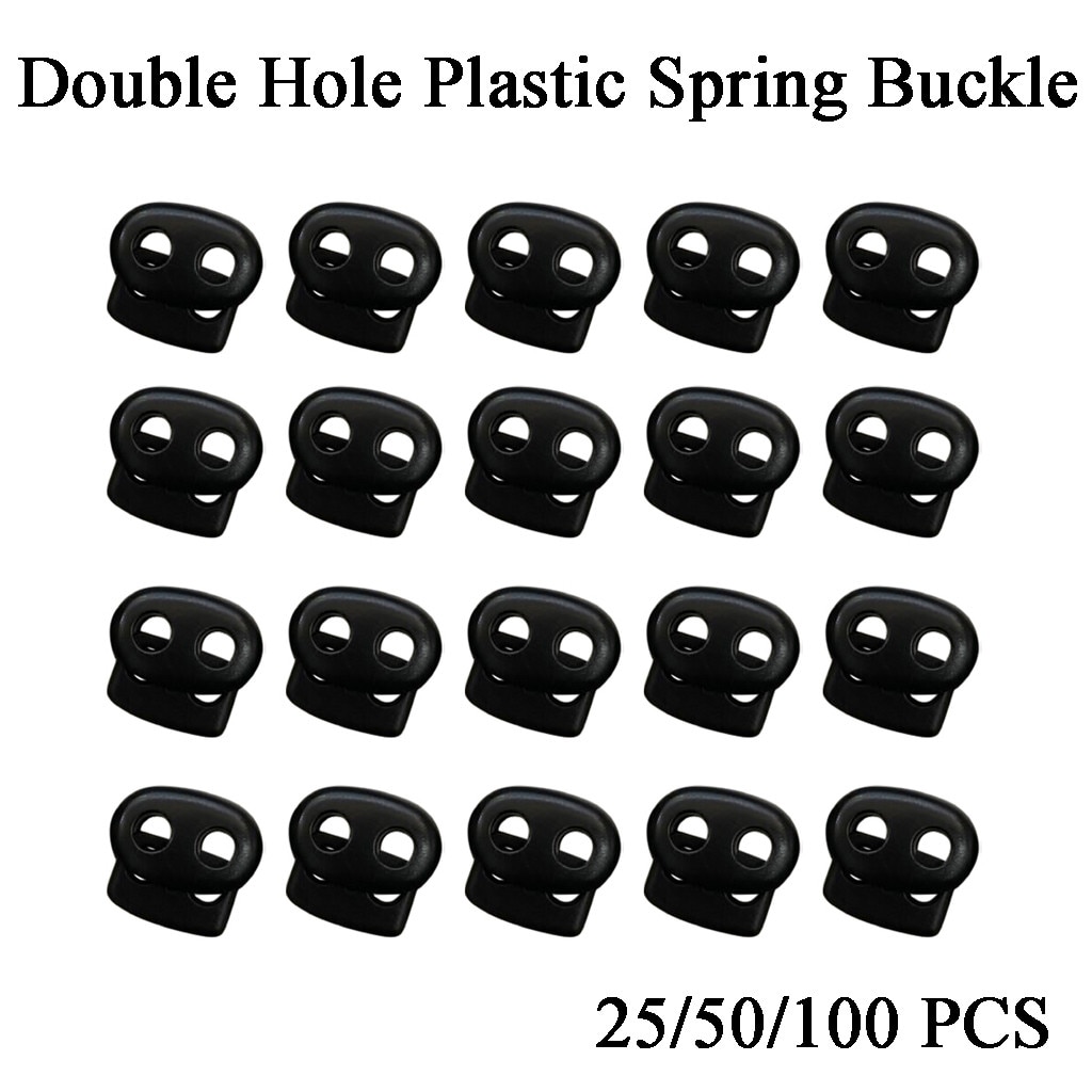Plastic Cord Lock End Toggle Double Hole Spring St... – Grandado