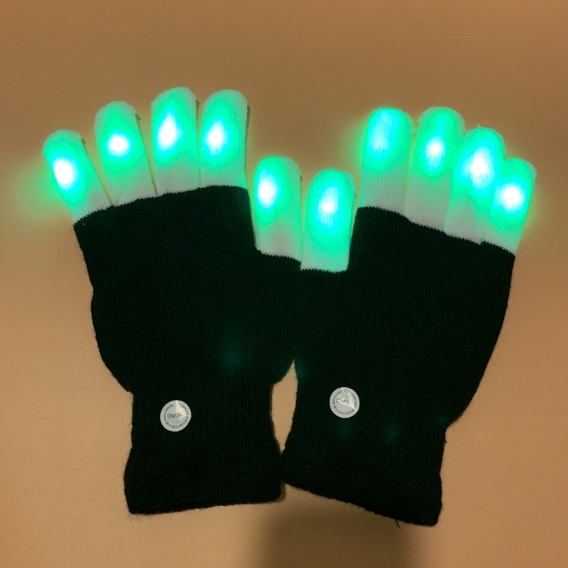1 Pair LED Flashing Magic Gloves Colorful Finger G... – Vicedeal