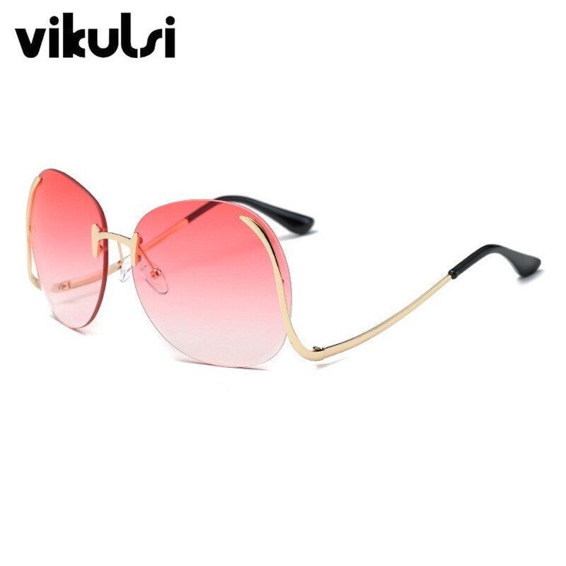 Vintage Clear Lens Rimless Glasses Frame For Women... – Grandado